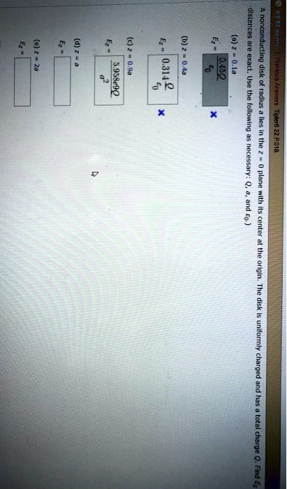 A nonconducting disk of radius a lies in the z = 0 plane with its ...