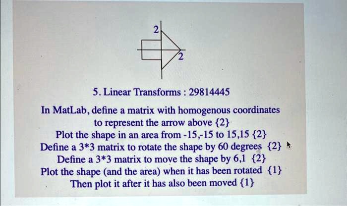 Solved 5linear Transforms29814445 In Matlabdefine A Matrix With 2428