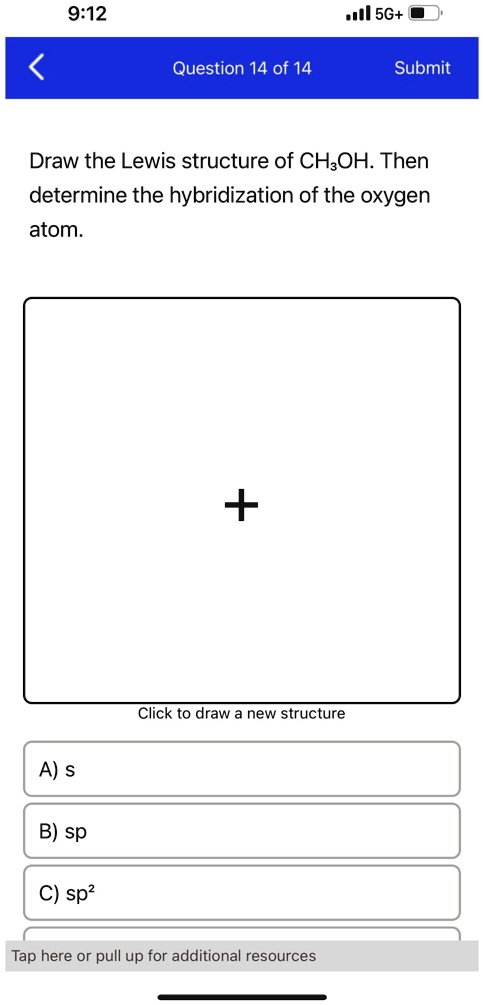 [GET ANSWER] Draw the Lewis structure of CH3OH. Then determine the ...