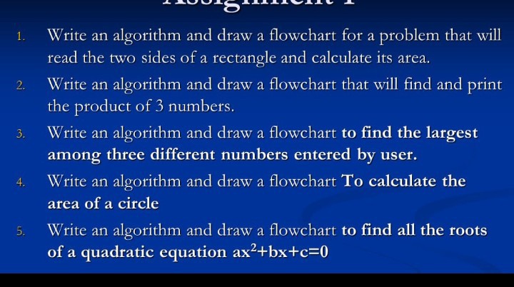 1 write an algorithm and draw a flowchart for a problem that will read ...
