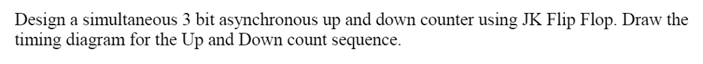 Solved Design A Simultaneous 3 Bit Asynchronous Up And Down Counter 6707