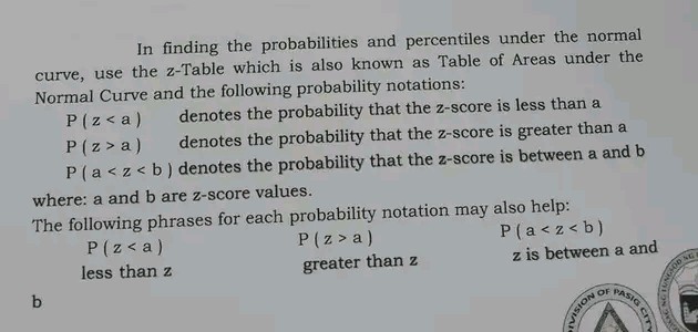 SOLVED: In finding the probabilities and percentiles under the normal ...