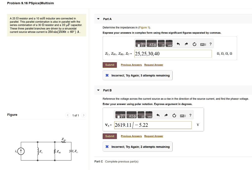SOLVED: Problem 9.16 PSpice|Multisim A 25 Î© resistor and a 10 nH inductor are connected in ...