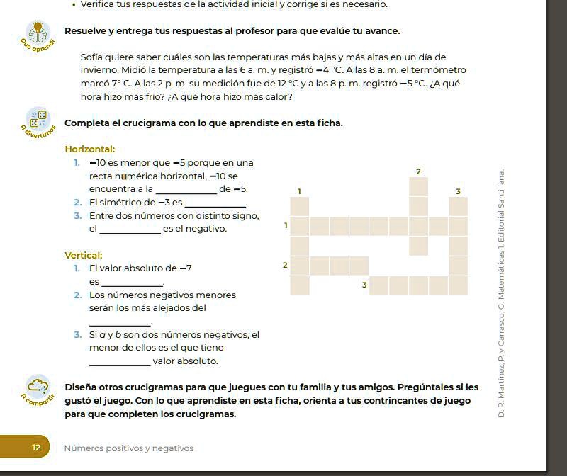 SOLVED: Solo el crucigrama ayuda Veritica tus respuestas de activiaad ...