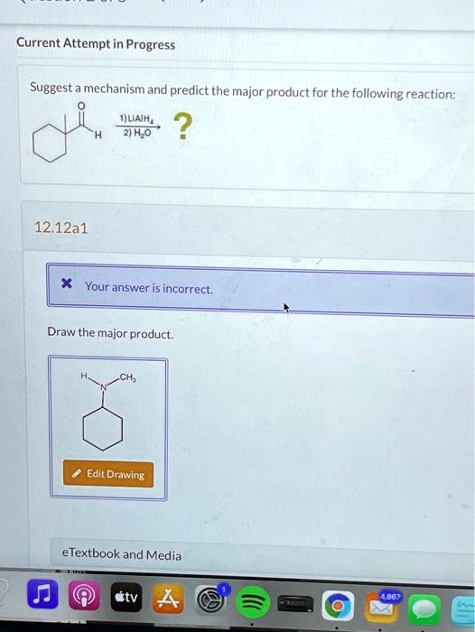 SOLVED: Current Attempt in Progress Suggesta mechanism and predict the major product for the ...