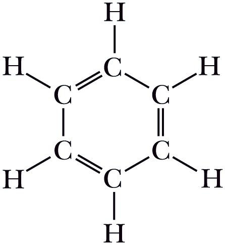 SOLVED: 'Following is a structural formula of benzene, C6H6, which we ...