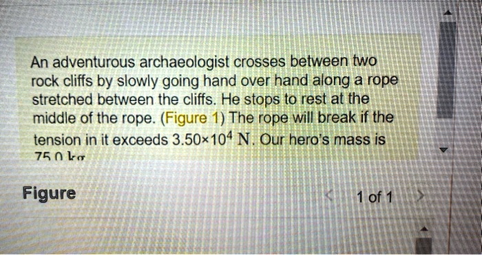 an adventurous archaeologist crosses between two rock cliffs by slowly ...