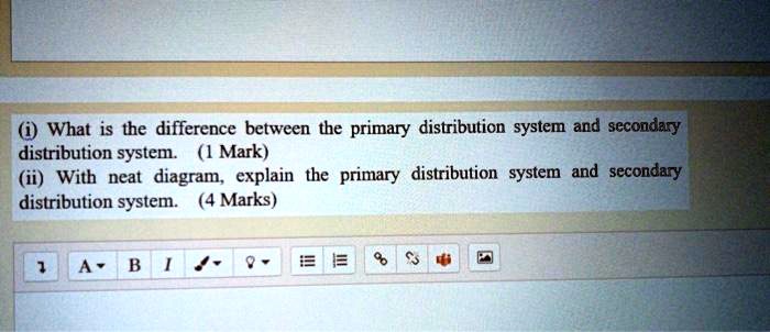 what is the difference between the primary distribution system and ...