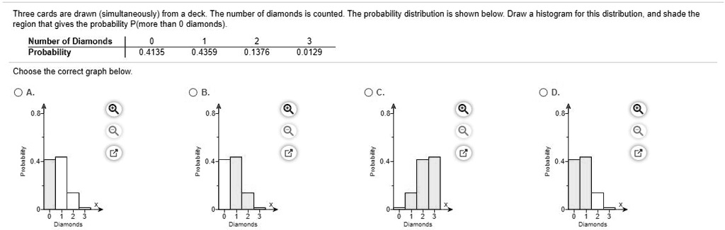 SOLVED:Three cards are drawm (simultaneously) from deck The number of ...