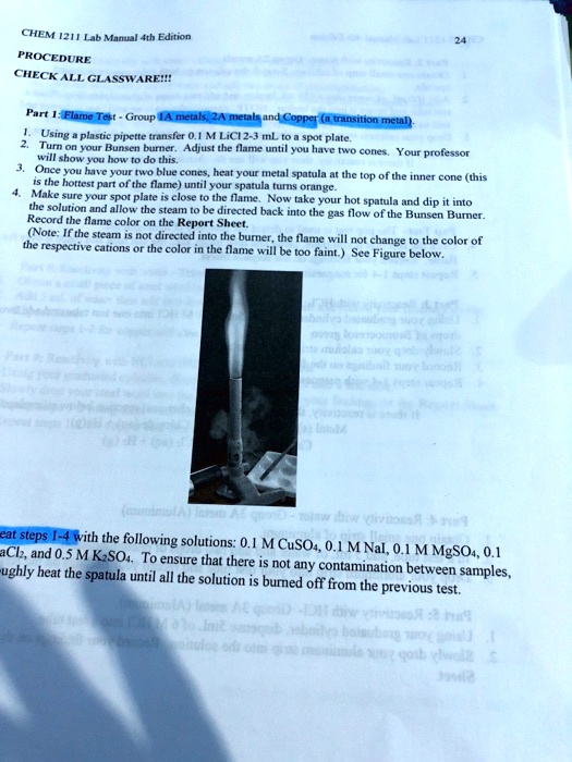 [GET ANSWER] CHEM 1211 Lab Manual 4th Edition PROCEDURE CHECK ALL ...