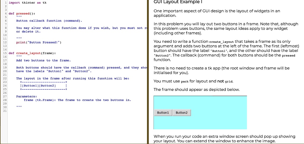 import tkinter as tk def pressed(): print("Button Pressed!") def ...