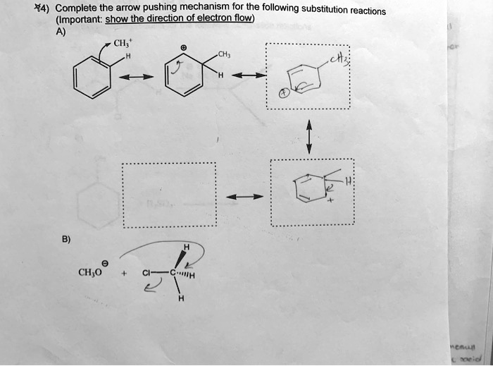 SOLVED:84) Complete the arrow pushing mechanism for the following ...