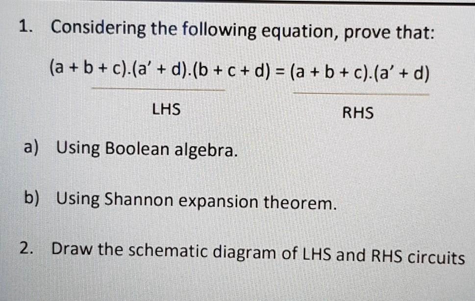 SOLVED: Considering the following equation, prove that p + e + q + e ...