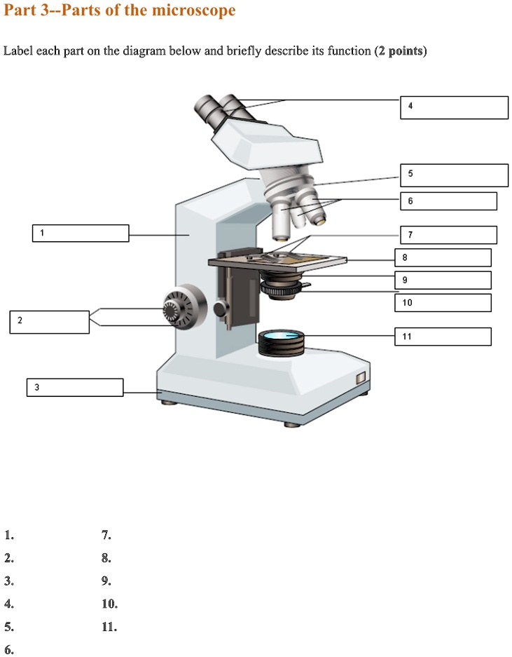 part 3 parts of the microscope label each part on the diagram below and ... part 3 parts of the microscope label each part on the diagram below and ...