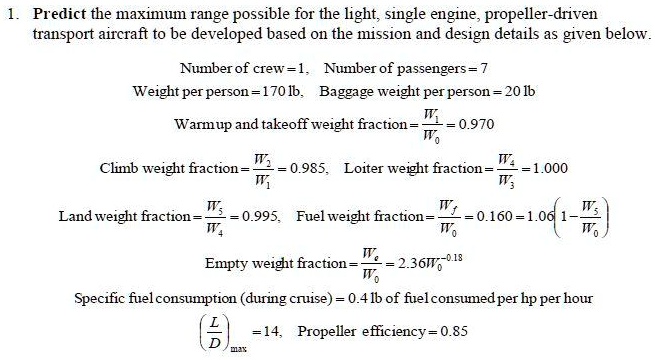 SOLVED: AIRCRAFT PERFORMANCE DESIGN (ANDERSON) AIRPLANE DESIGN 1 ...