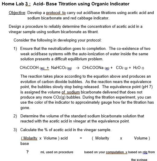 Home lab 3 acid base titration using organic indicator...