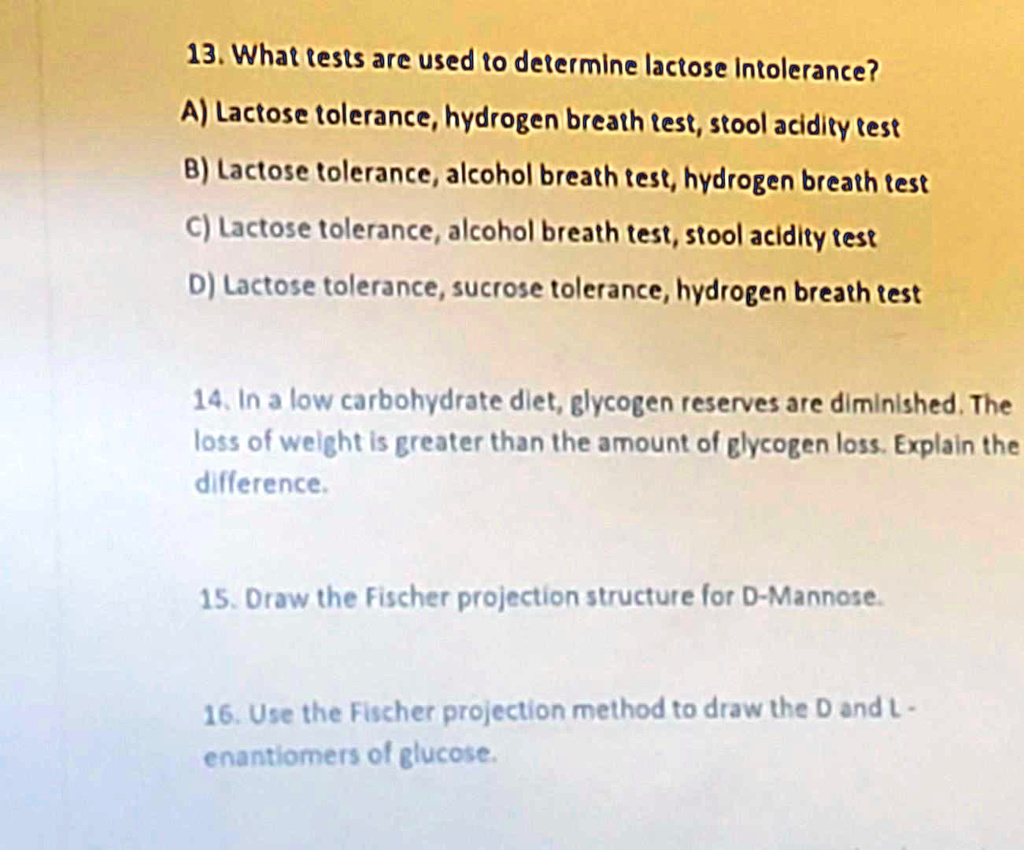 13what tests are used to determine lactose intolerance a lactose ...