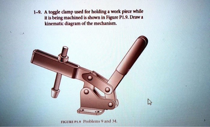 SOLVED: A toggle clamp used for holding a workpiece while it is being ...