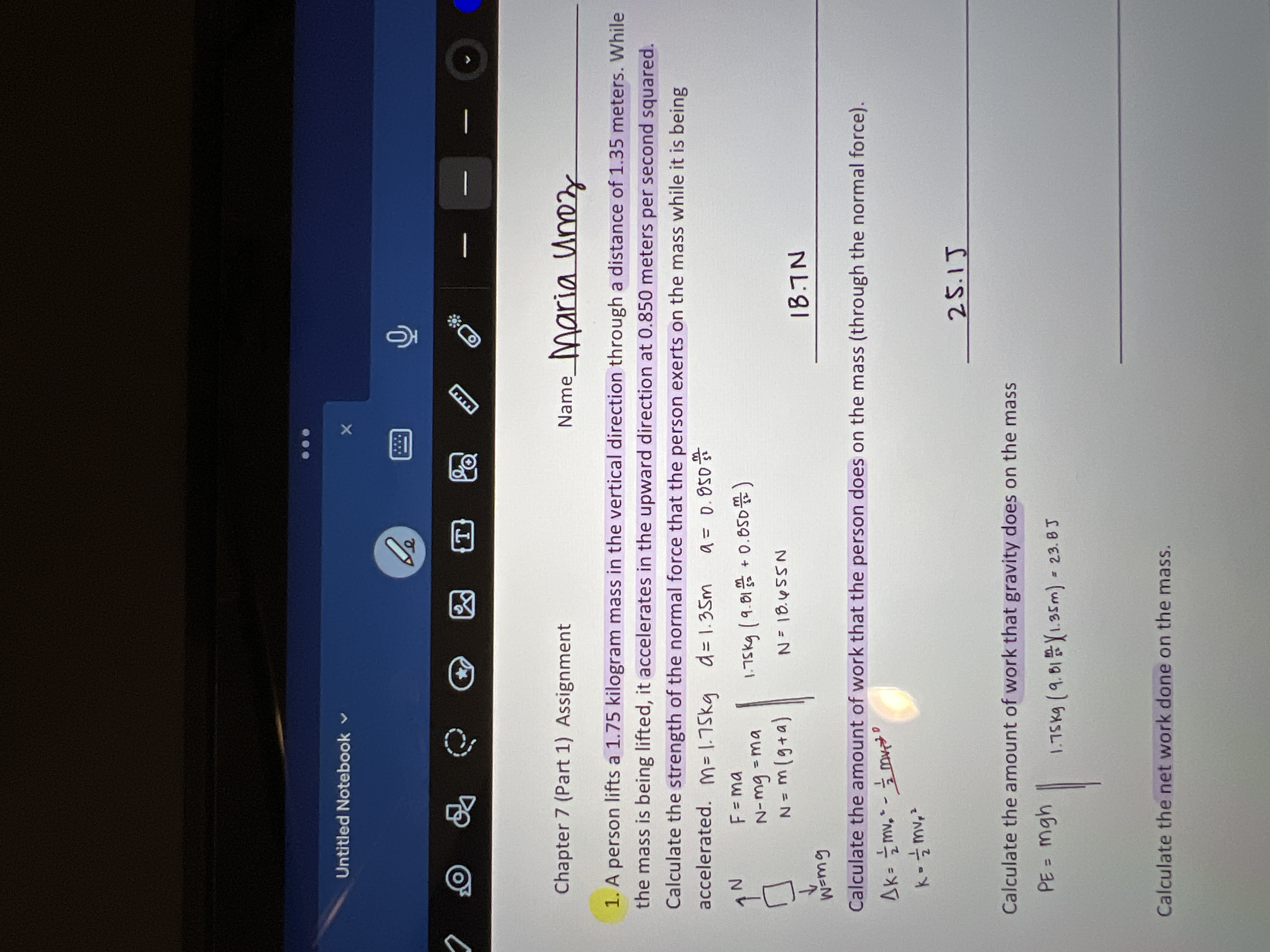 Untitled Notebook Chapter 7 (Part 1) Assignment Name Maria Unoz 1. A ...