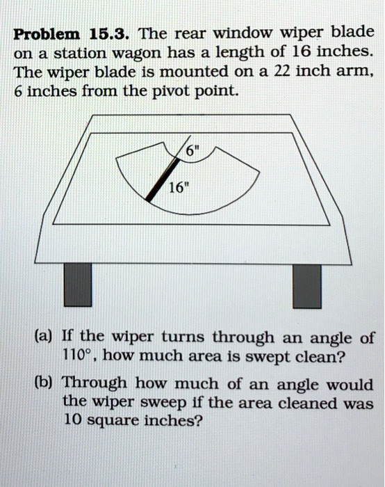 [GET ANSWER] Problem 15.3. The rear window wiper blade on a station ...