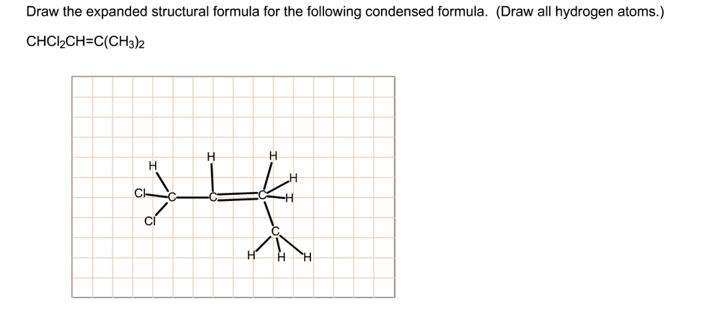SOLVED: Draw the expanded structural formula for the following ...