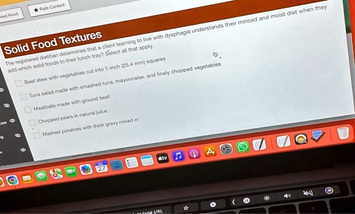 solid food textures the registered dietitian determines that a client ...