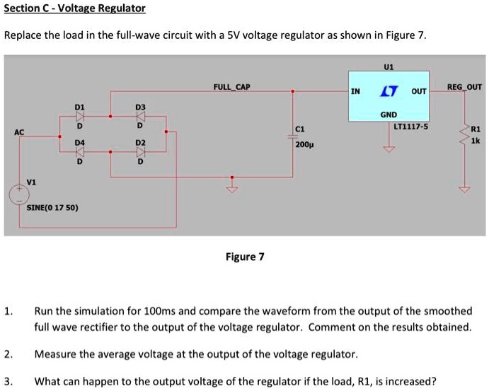 SOLVED: Could you please solve the 3 questions by using LTSpice simulation software? Thank you ...