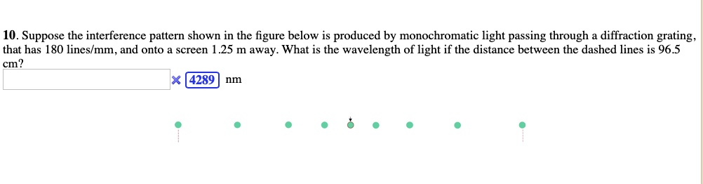 10 suppose the interference pattern shown in the figure below is ...