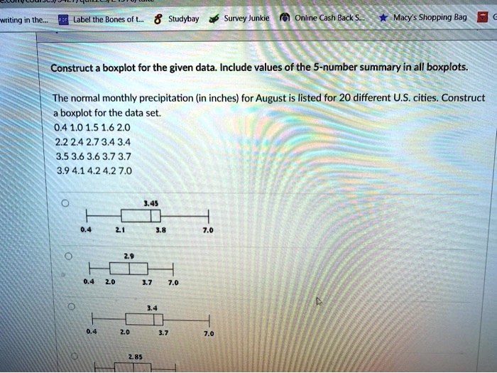 SOLVED:writing the;. Label the Bones oft_ Studybay Survey Junkie Online Cash Back Macy' Shopping ...