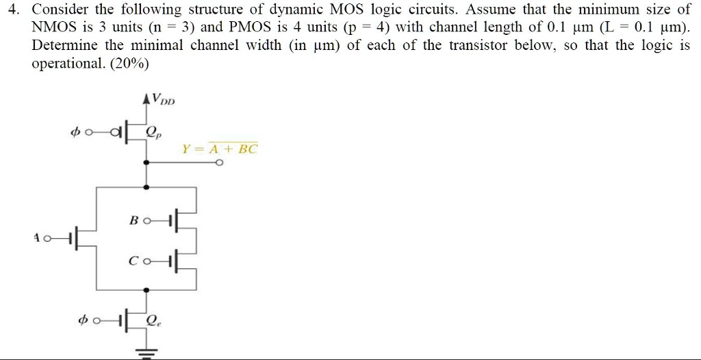 SOLVED: Consider the following structure of dynamic MOS logic circuits ...