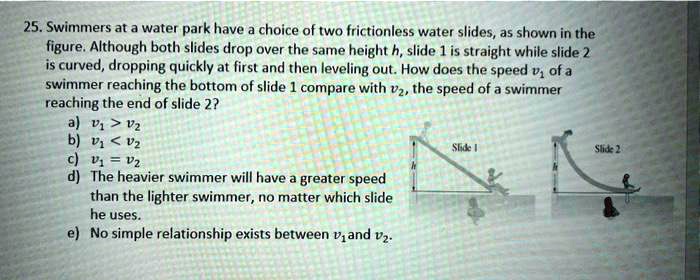25. Swimmers at a water park have a choice of two...