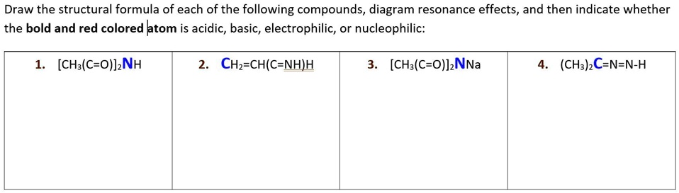 draw the structural formula of each of the following compounds diagram ...