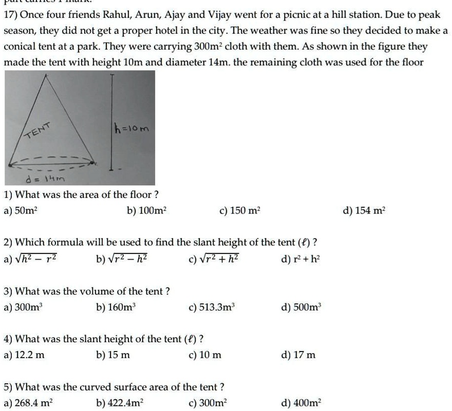 [GET ANSWER] 17) Once four friends Rahul, Arun, Ajay and Vijay went for ...
