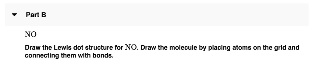 Part BNO Draw the Lewis dot structure for NO. Draw th… - SolvedLib