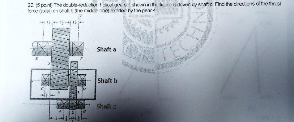 20. (5 point) The double-reduction helical gearset shown in the figure ...