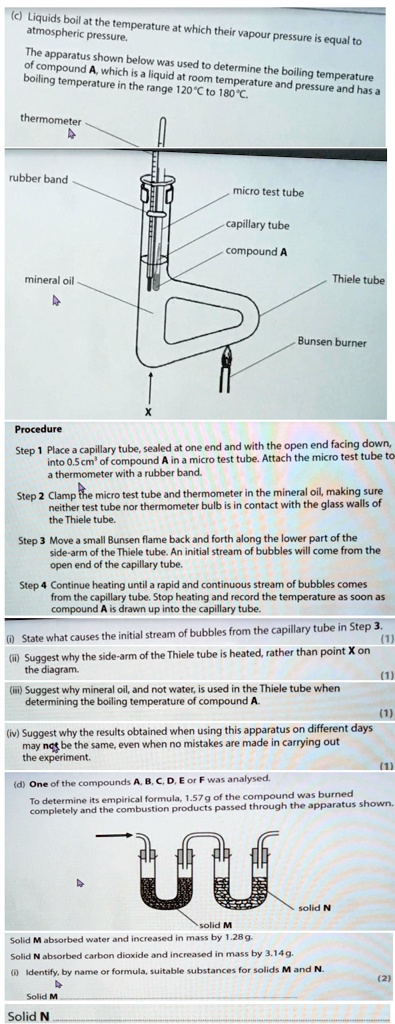 SOLVED: Liquids boil at the atmospheric pressure. The temperature at ...