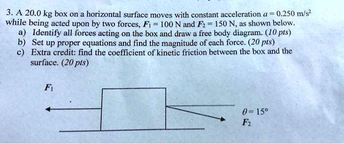 3a 200 kg box on horizontal surface moves with constant acceleration a ...