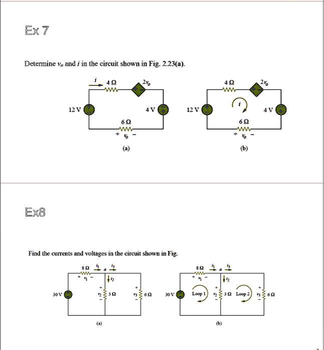 ex 7 deternine end in the circuit shown in fig 223a 12v et ex8 find the ...