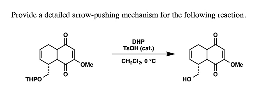 Provide a detailed arrow-pushing mechanism for the following...
