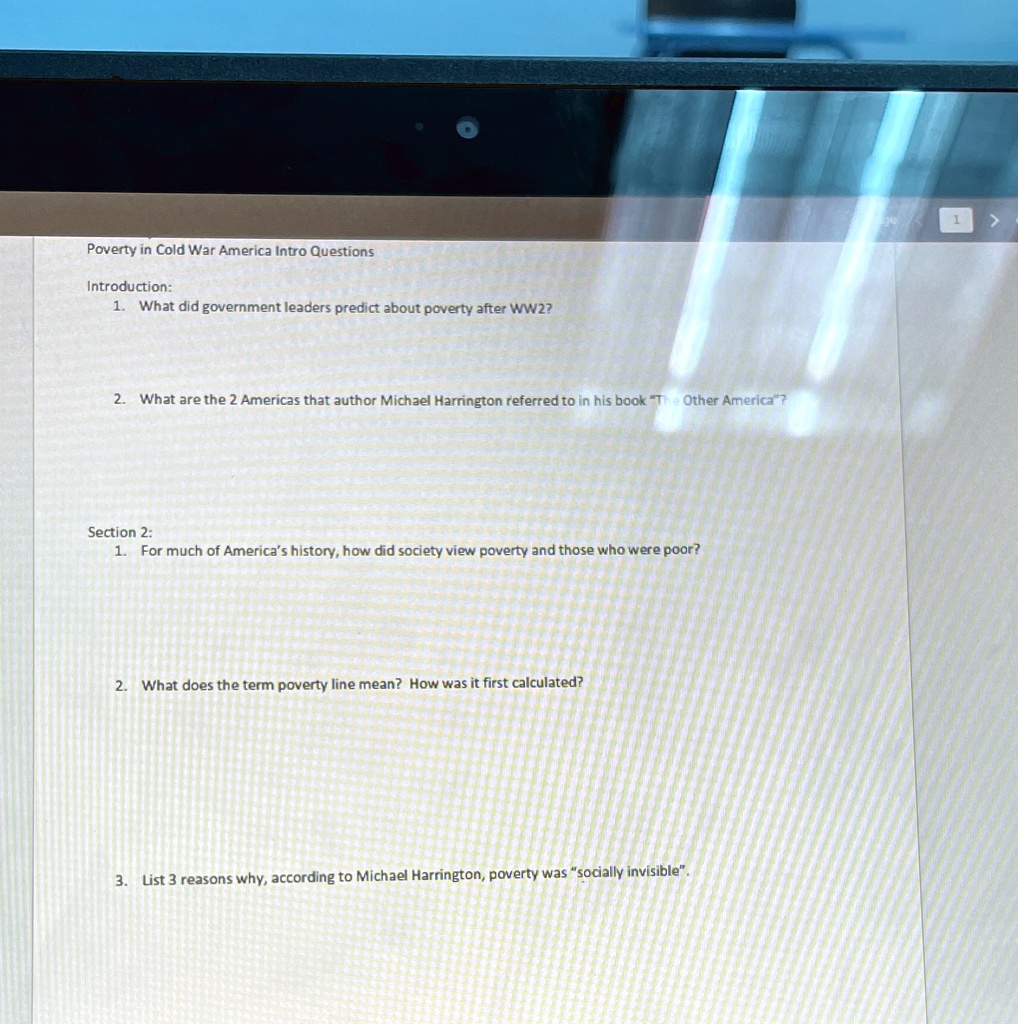 please poverty in cold war america intro questions introduction what ...