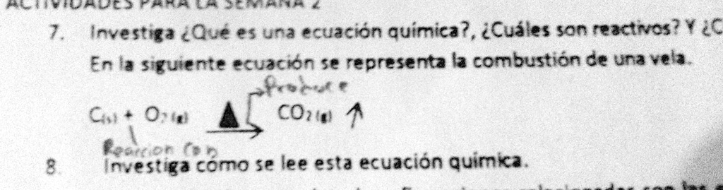 SOLVED: Es urgente... Como se lee esta ecuación Química?? CueUcaale ...