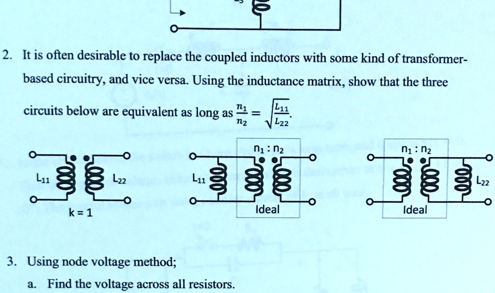 VIDEO solution: 2 It is often desirable to replace the coupled ...