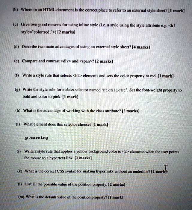 SOLVED: Where in an HTML document is the correct place to refer to an ...