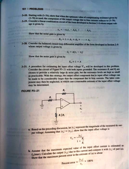 SOLVED: 511 PROBLEMS The age is given by: age = -A - X - A Show that the noise gain is given by ...