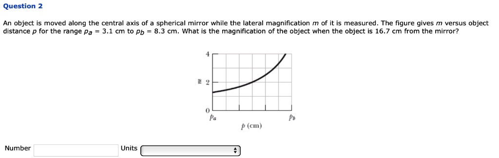 SOLVED: Question 2 An object is moved along the central axis of ...