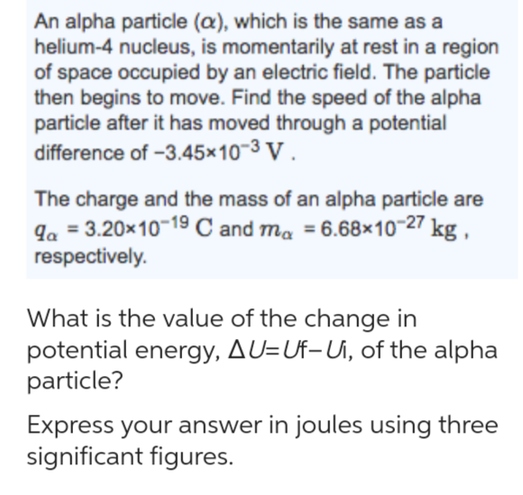an alpha particle alpha which is the same as a helium 4 nucleus is momentarily at rest in a ...