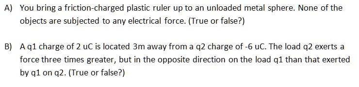 SOLVED: You bring a friction-charged plastic ruler up to an unloaded ...