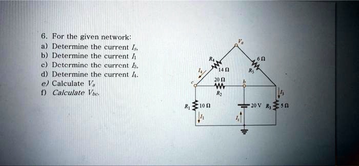SOLVED: For the given network: Determine the current Determine the ...