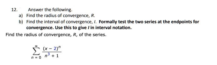 [GET ANSWER] 12. Answer the following. a) Find the radius of ...