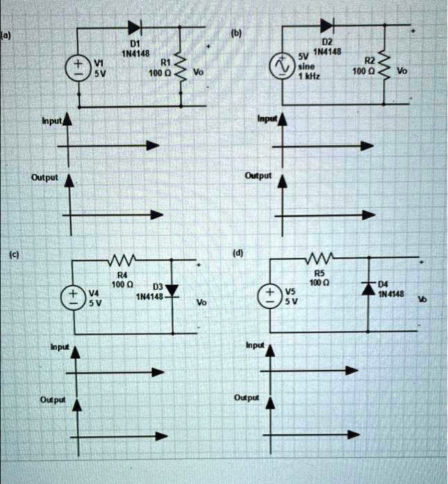 A Input Output V1 5v D1 1n4148 R1 100 Vo B Input Output D2